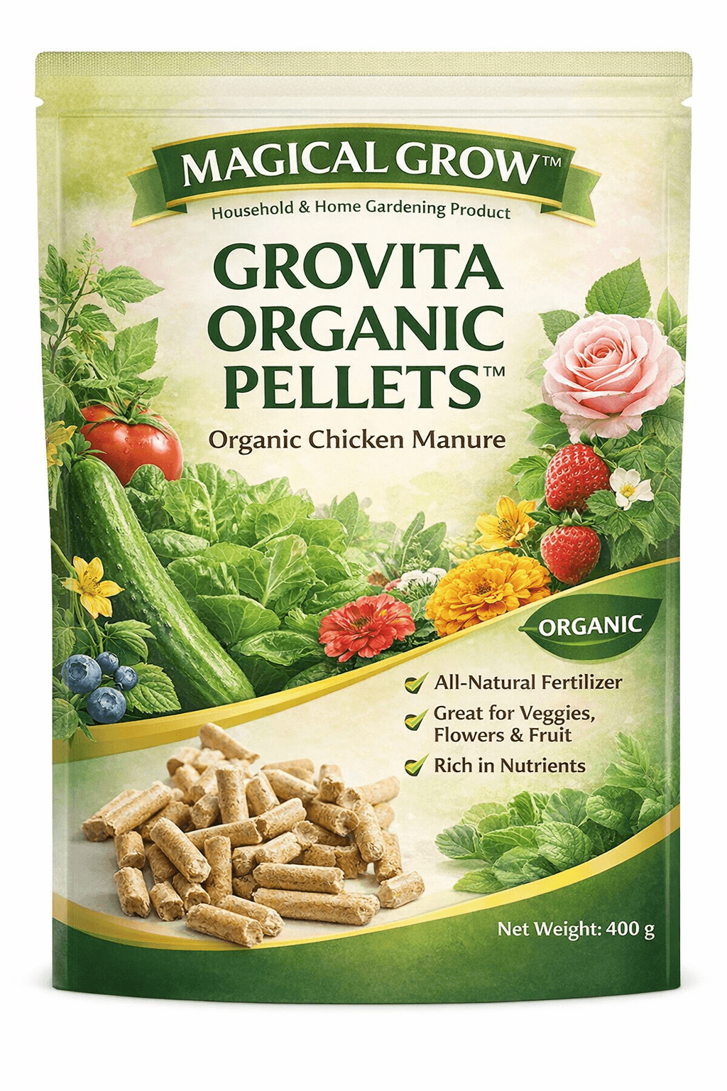 GROVITA ORGANIC PELLET Pakistan - Sky Seed Store 2026
